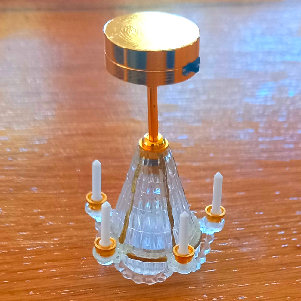 Dollhouse Chandelier Scale 1:12 with Battery CR1632 (TY-030) - Willow ...