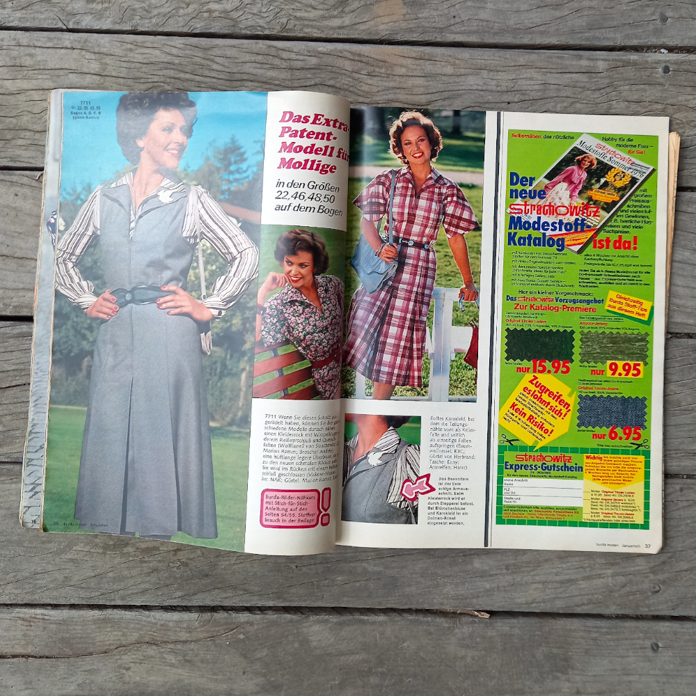 BURDA Sewing Pattern Magazine January 1976 (BKSP-007) - Willow Bank ...