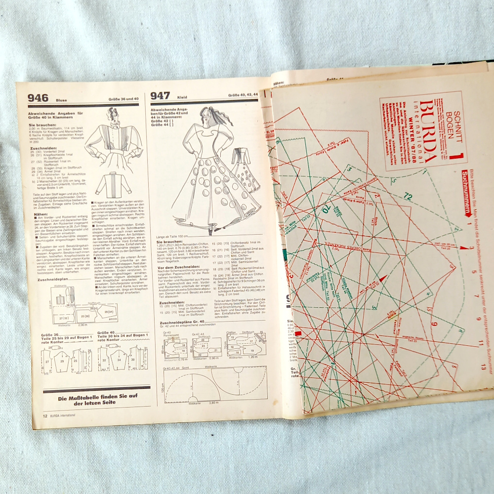 BURDA Sewing Pattern Magazine Winter 87/88 (BKSP-008) - Willow Bank ...