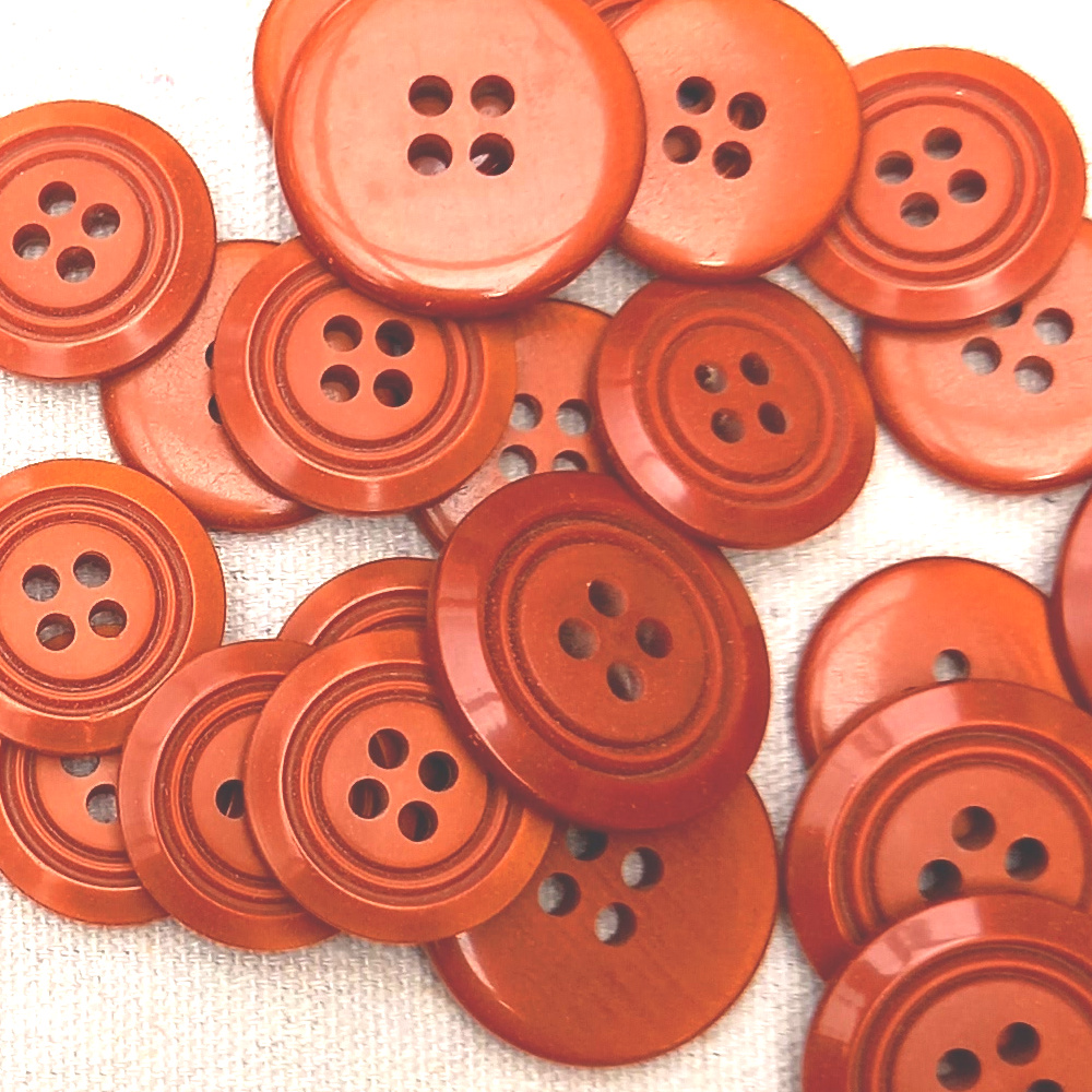 27mm Button Muted Red-Brown 1980s NOS (BUT-073M) - Willow Bank Heritage ...