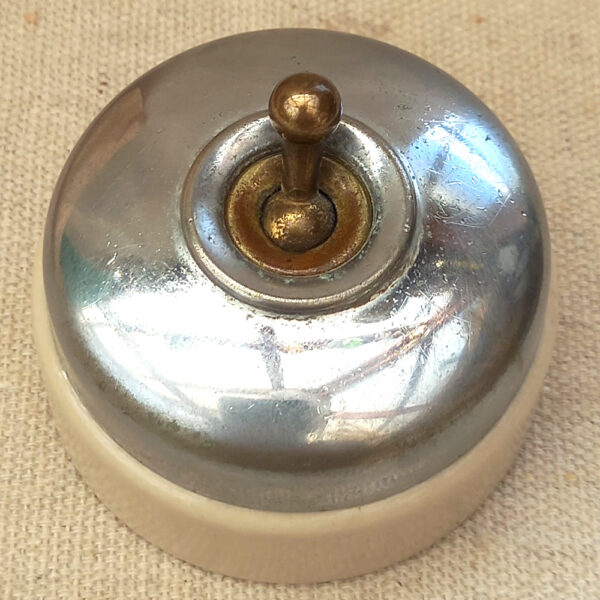 1920s Chrome Ceramic Rocker Power Switch by Crabtree (ANTV-101 ...